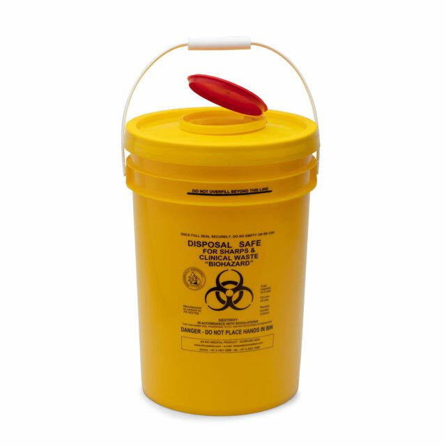 Sharps Container 24 L Non-Spill Snap On Lid – Hospeco PTY LTD