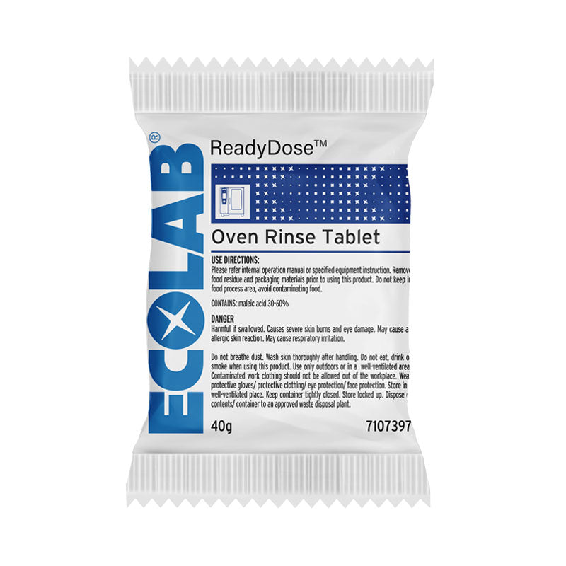Ecolab ReadyDose Oven Rinse Tablet 40g – Hospeco