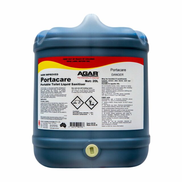 Agar Portacare Portable Toilet Liquid Sanitiser – Hospeco